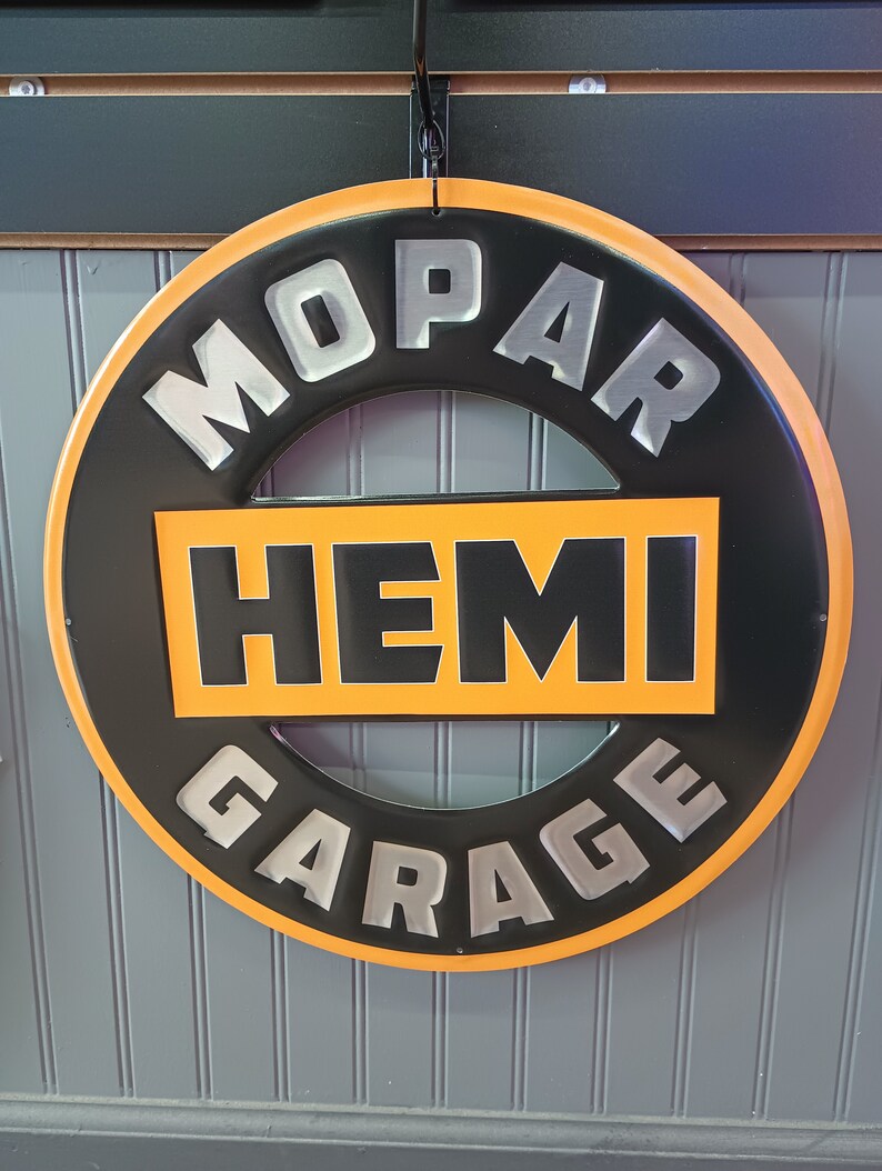 17.5 Mopar Hemi Die Cut Tin Metal Sign Mopar Signs - Etsy