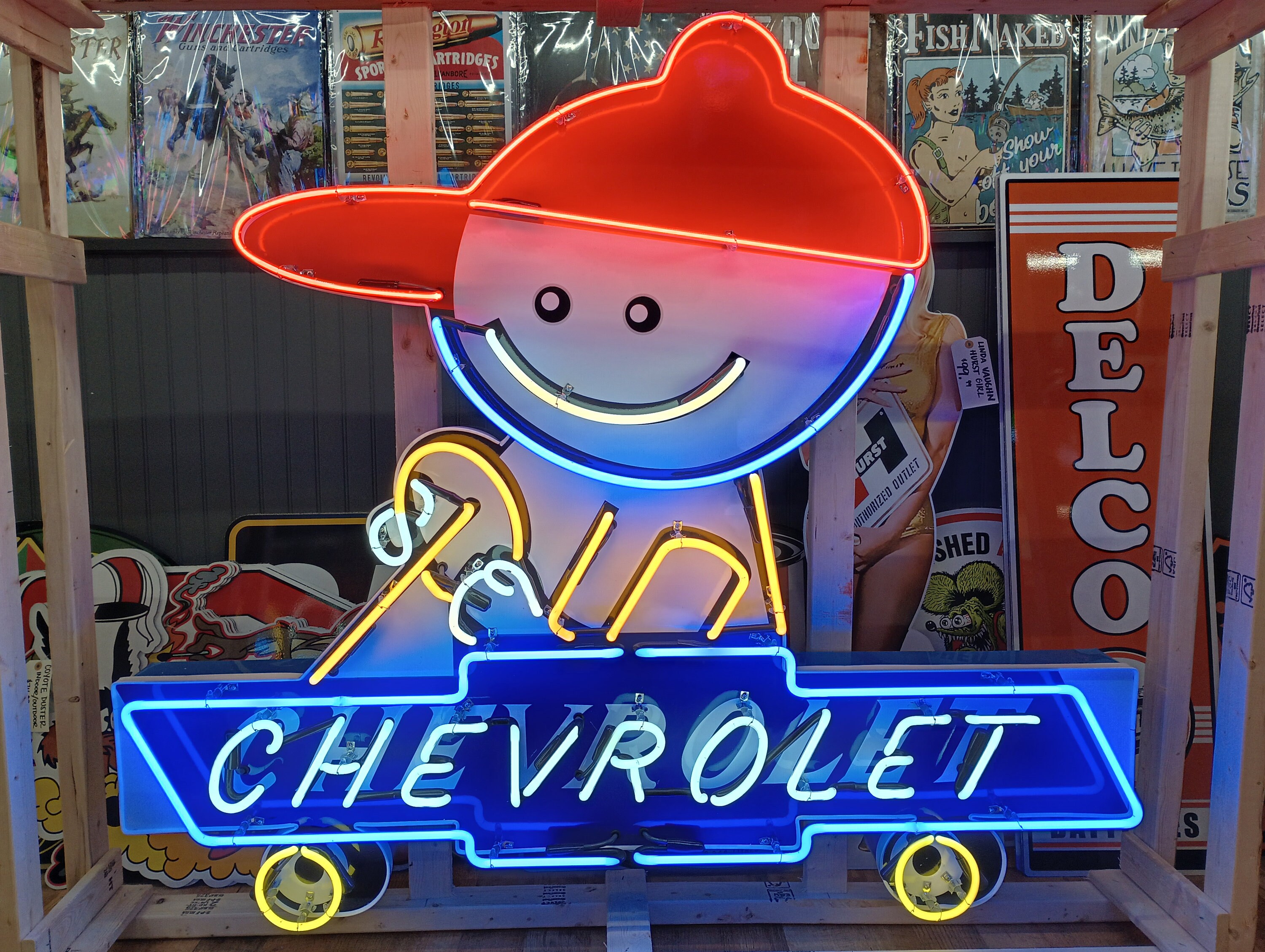 RARE Chevy Boy Neon Sign Chevrolet Boy Neon Signs Garage Decor - Etsy