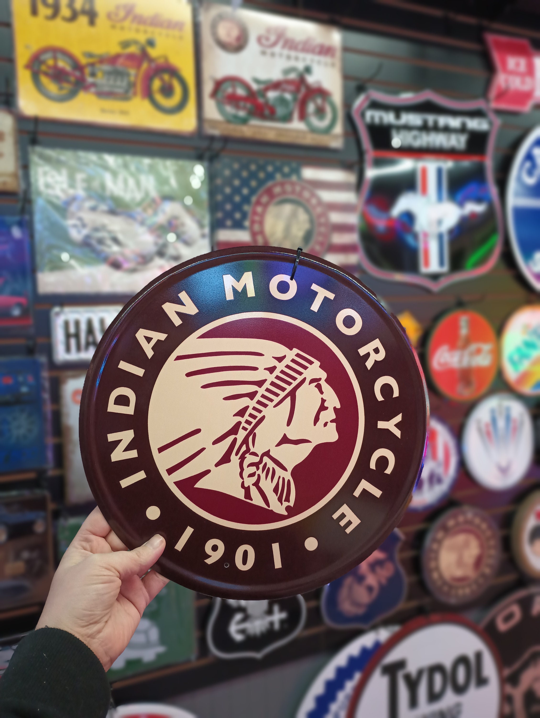 Indian Motorcycle 1901 Metal Sign Garage Signs for Men - Etsy