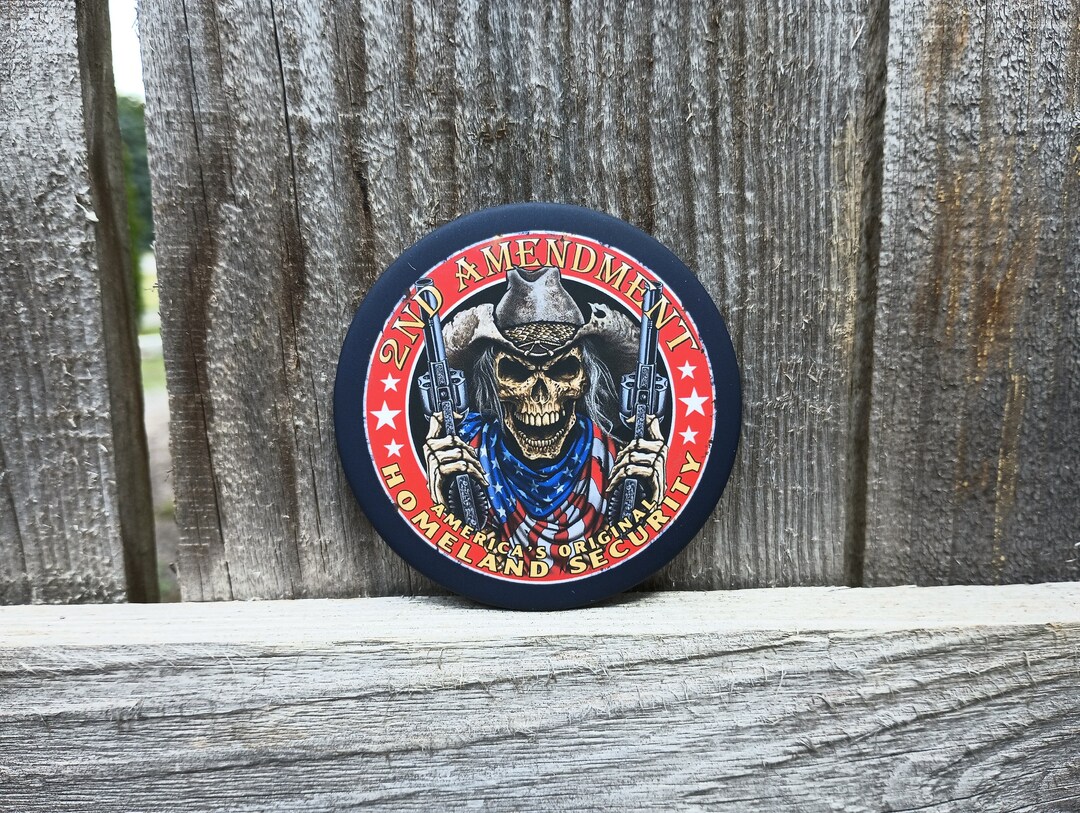 2nd Amendment Magnet Cowboy Skeleton 2A Refrigerator Magnets Garage ...
