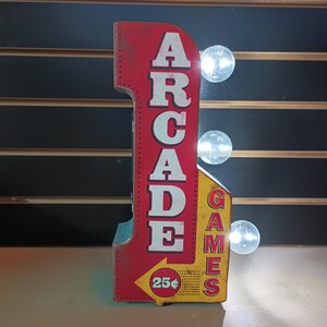 Arcade LED Sign Marquee Style Signs Gameroom Wall Decor Game Room ...