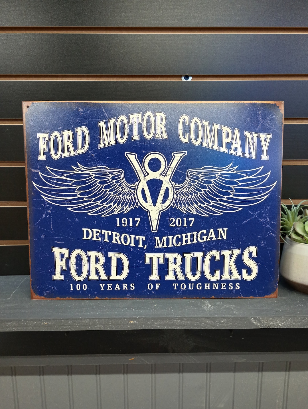 Ford Motor Company Detroit Michigan Metal Sign Ford V8 Signs Ford ...