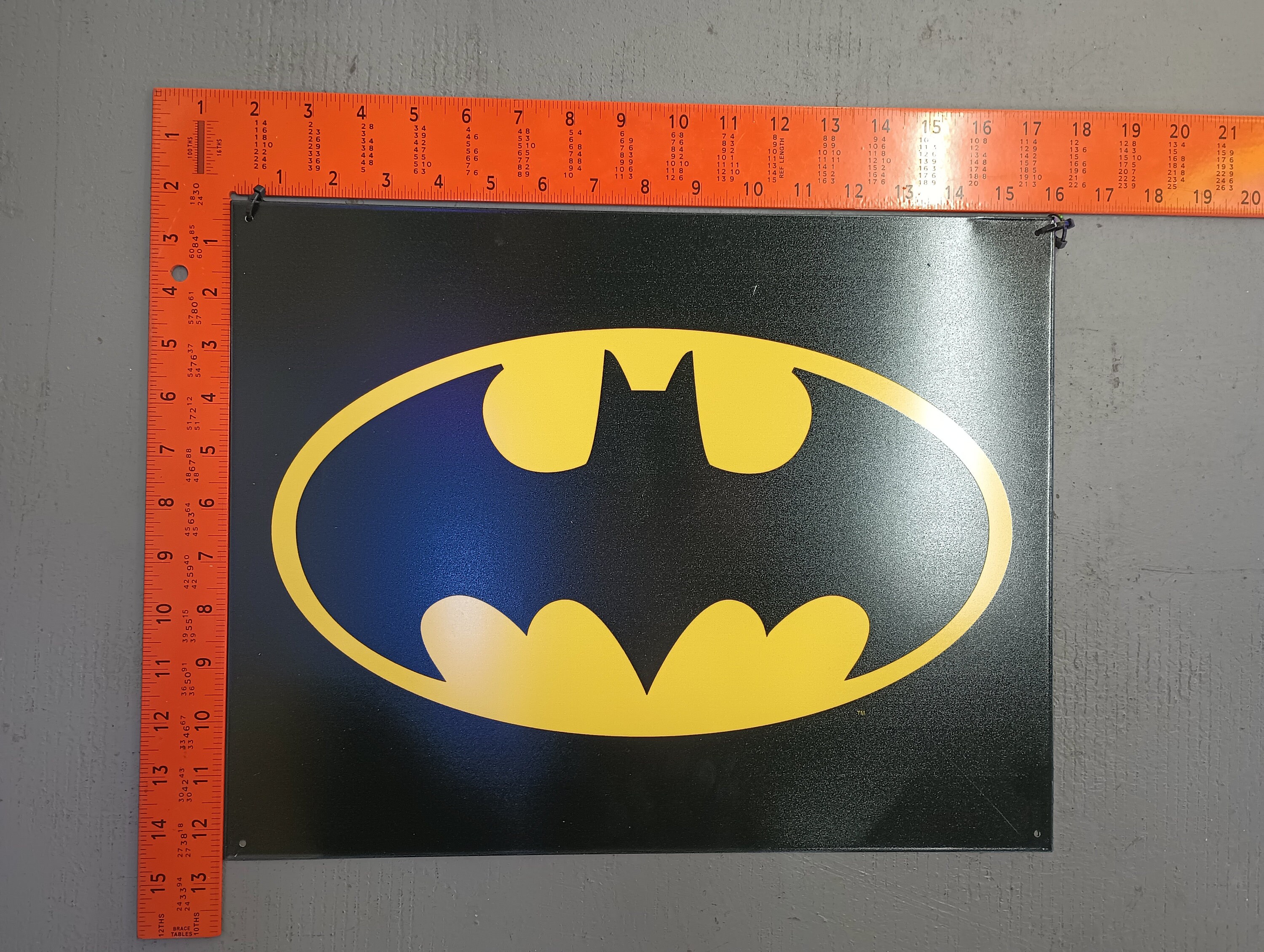 Metal Batman Logo DC Comics Licensed Heavy Duty Embossed Metal
