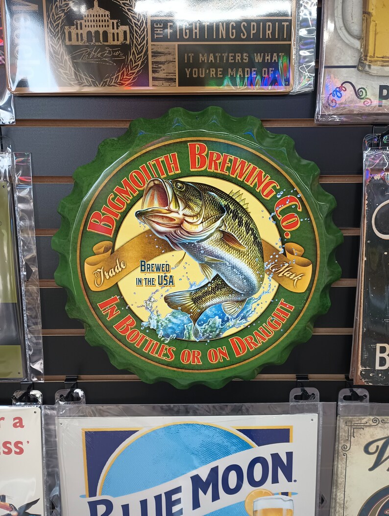 18 Big Mouth Brewing Co Bottle Cap Sign Brewery Decor - Etsy