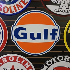 Gulf Gas Signs Gulf Gas Station Sign Garage Signs for Men Man Cave Wall ...