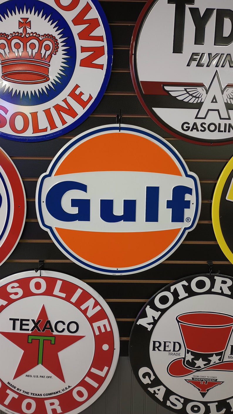 Gulf Gas Signs Gulf Gas Station Sign Garage Signs for Men Man - Etsy