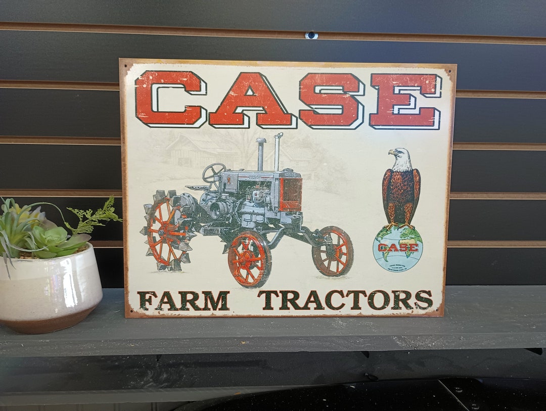 Case Tractors Vintage Looking Metal Sign Case Eagle Farm Tractor Signs ...