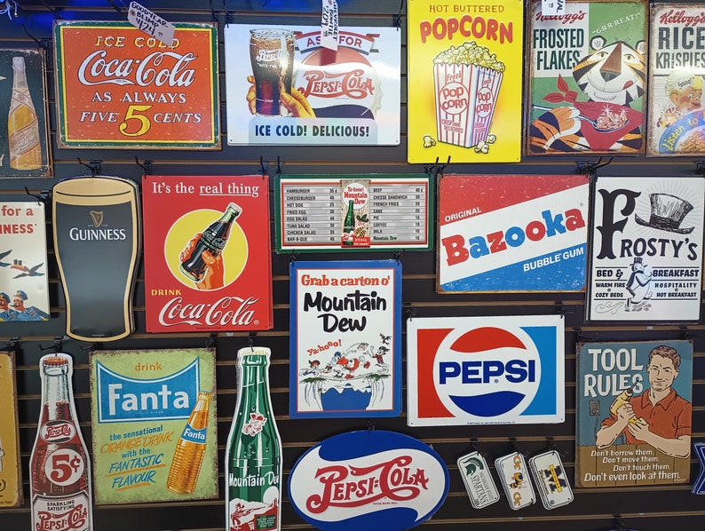Coca Cola Signs Bar Signs Metal Signs for Restaurant Decor - Etsy