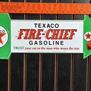 Texaco Gas Signs Texaco Fire Chief Arrow Signs for Garage Decor for Men ...