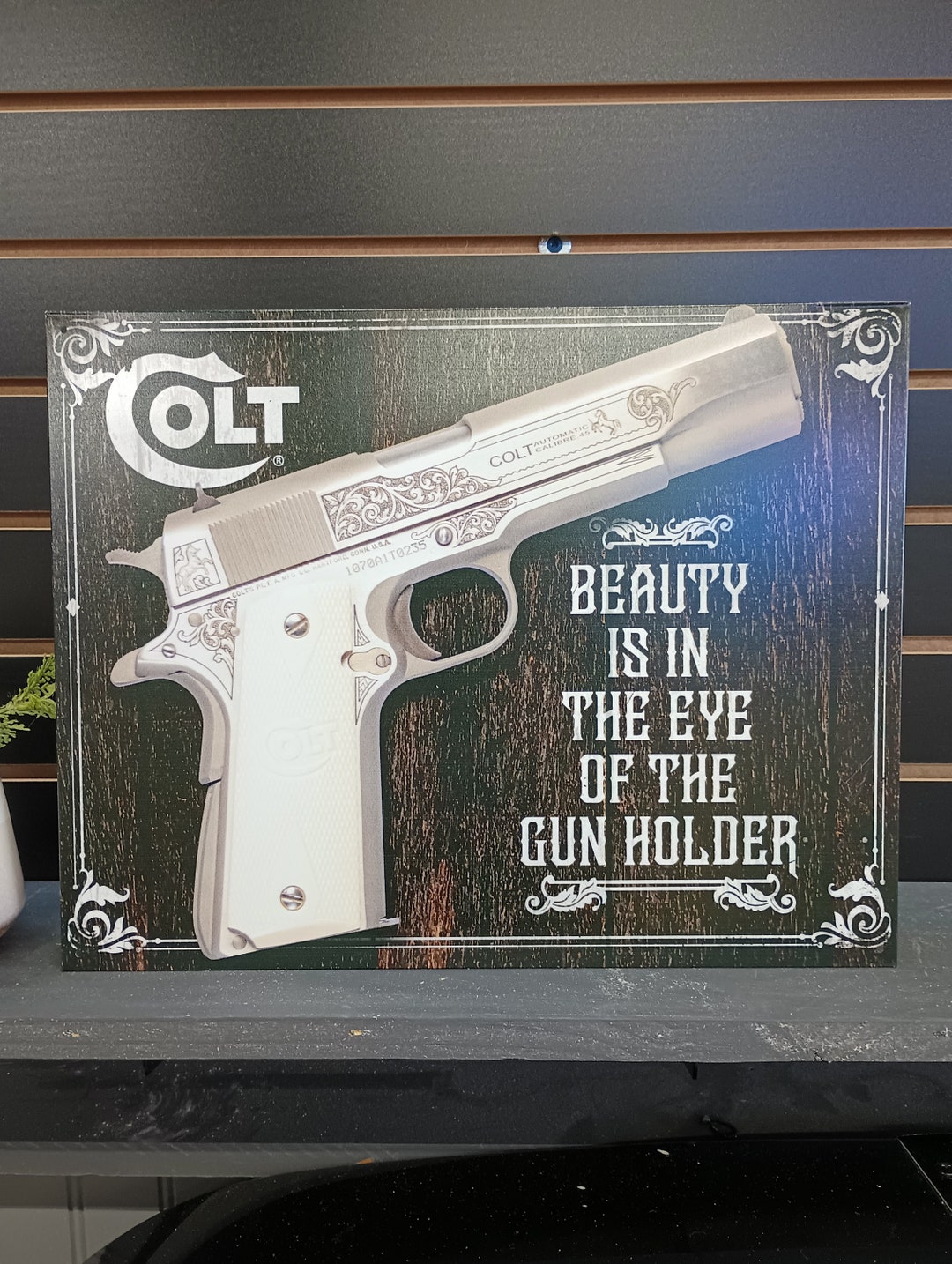 Colt Firearms Metal Sign Colt Gun Signs Gun Shop Sign Man Cave - Etsy