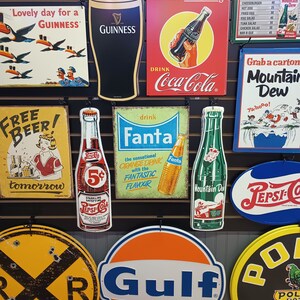 Fanta Signs Fanta Soda Pop Advertising Signs for Bar Area Bar Decor ...