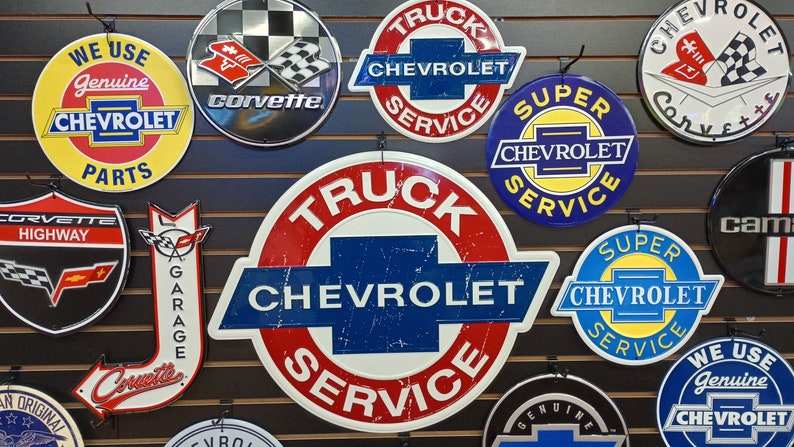 Chevy Truck Signs Chevrolet Truck Service Metal Signs Garage - Etsy