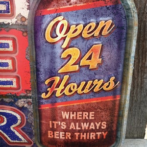 Beer Sign Home Bar Wall Decor Beer Bar Signs Garage Decor for Men Gifts ...