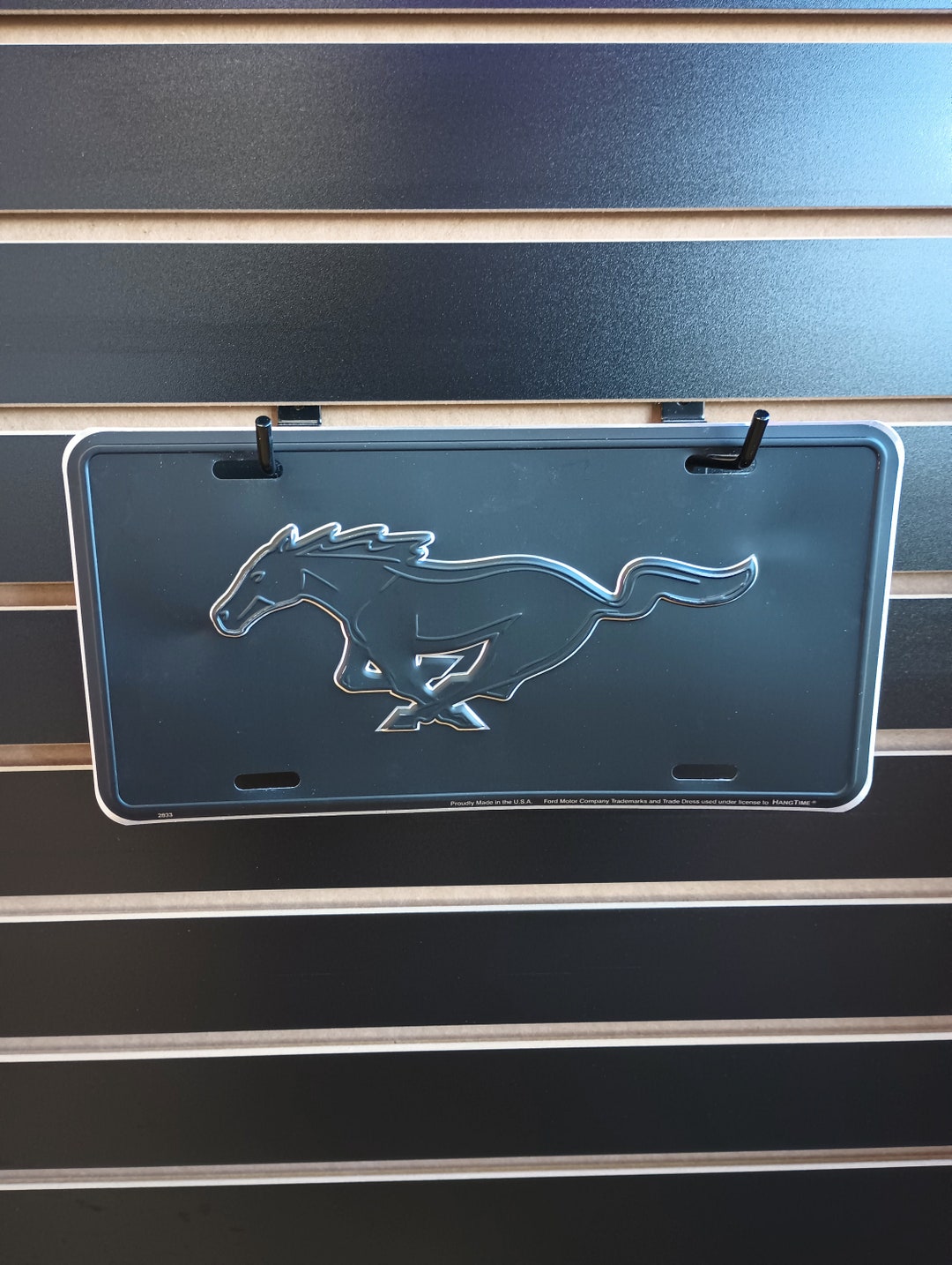 Black Ford Mustang Vanity Plate Mustang License Plates Ford Signs ...