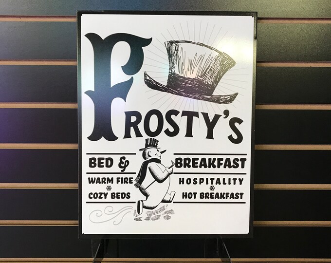Frosty's Bed and Breakfast Sign Unique Christmas Decor Kitchen Wall ...