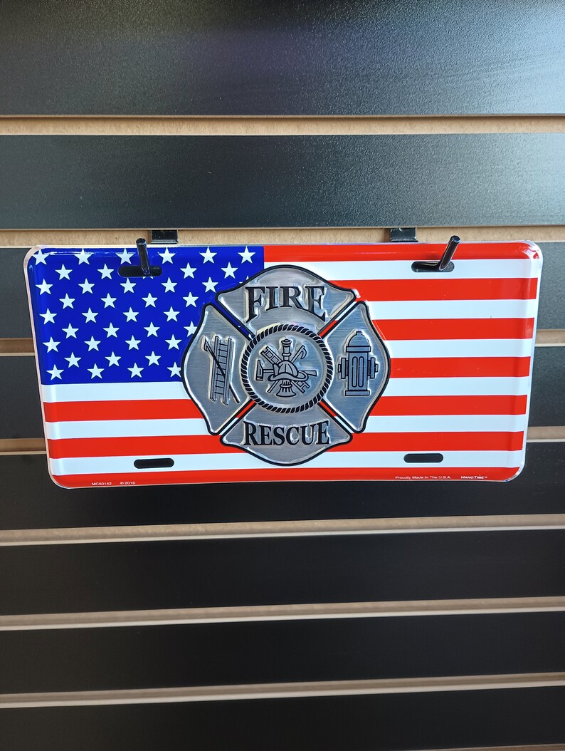 American Flag Fire Rescue Vanity Plate Fire License Plates - Etsy