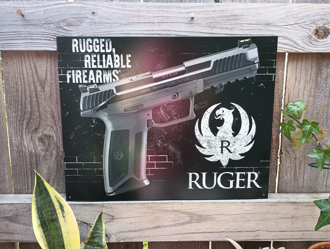 Ruger Firearms Sign Gun Signs Garage Signs for Men Man Cave Wall Decor ...