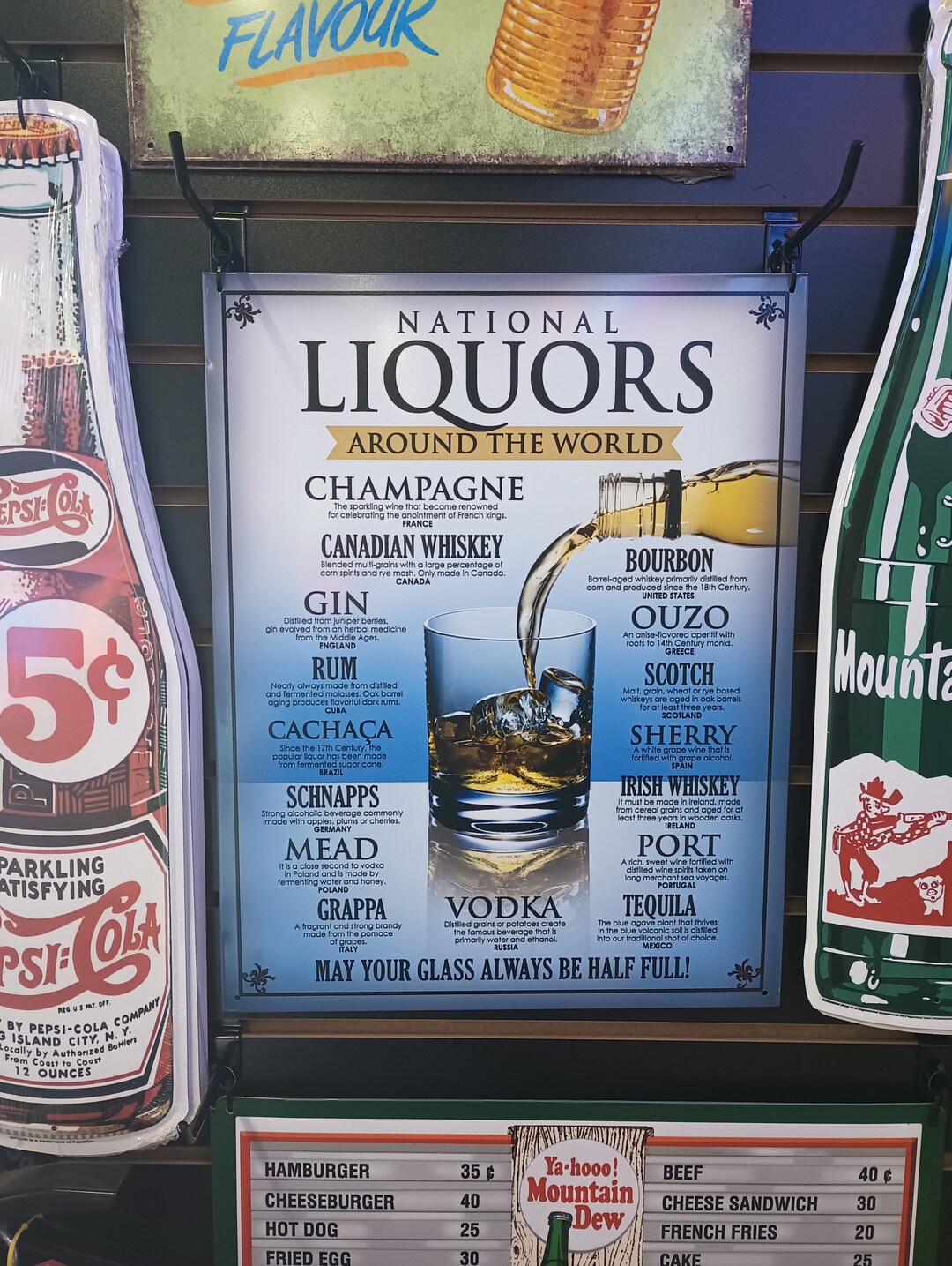National Liquors Around the World Metal Bar Sign Bar Decor Liquor ...