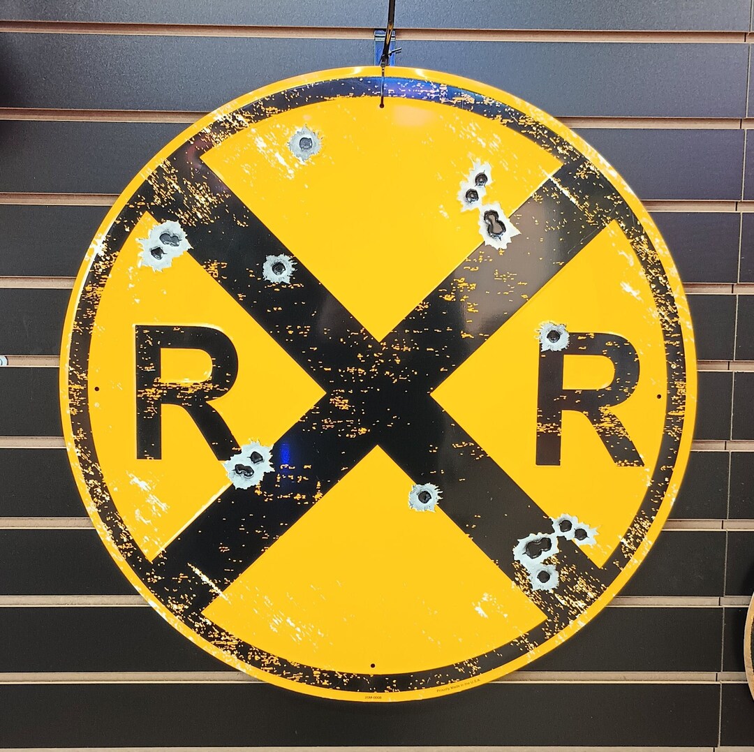 Railroad Crossing Signs Railroad XING Sign Kids Room Decor Train Signs ...