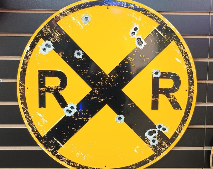 TRAIN CROSSING Sign Xing Railroad Collector Room - Etsy