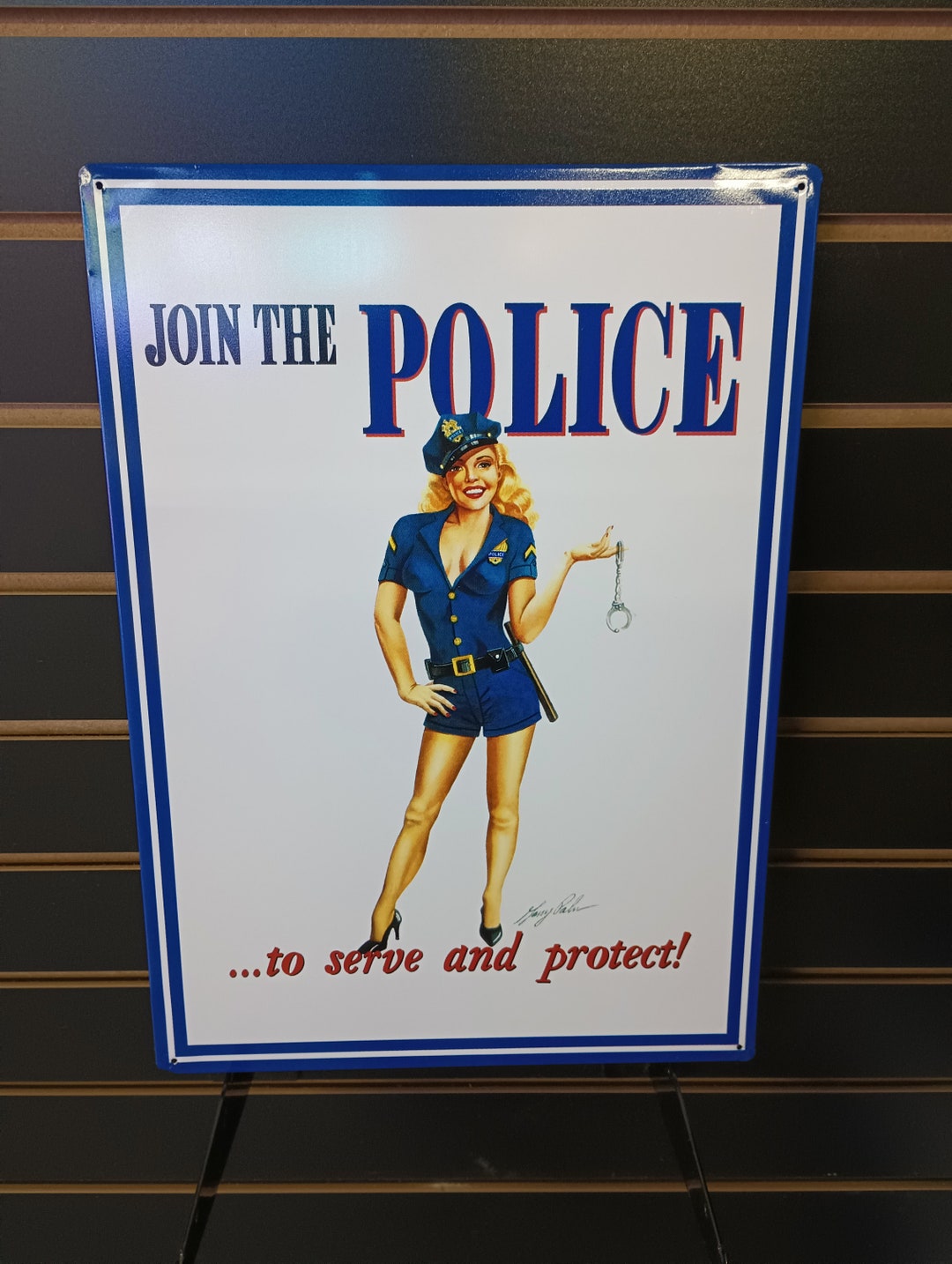 Pinup Girl Police Officer Signs for Garage Decor for Men Man - Etsy