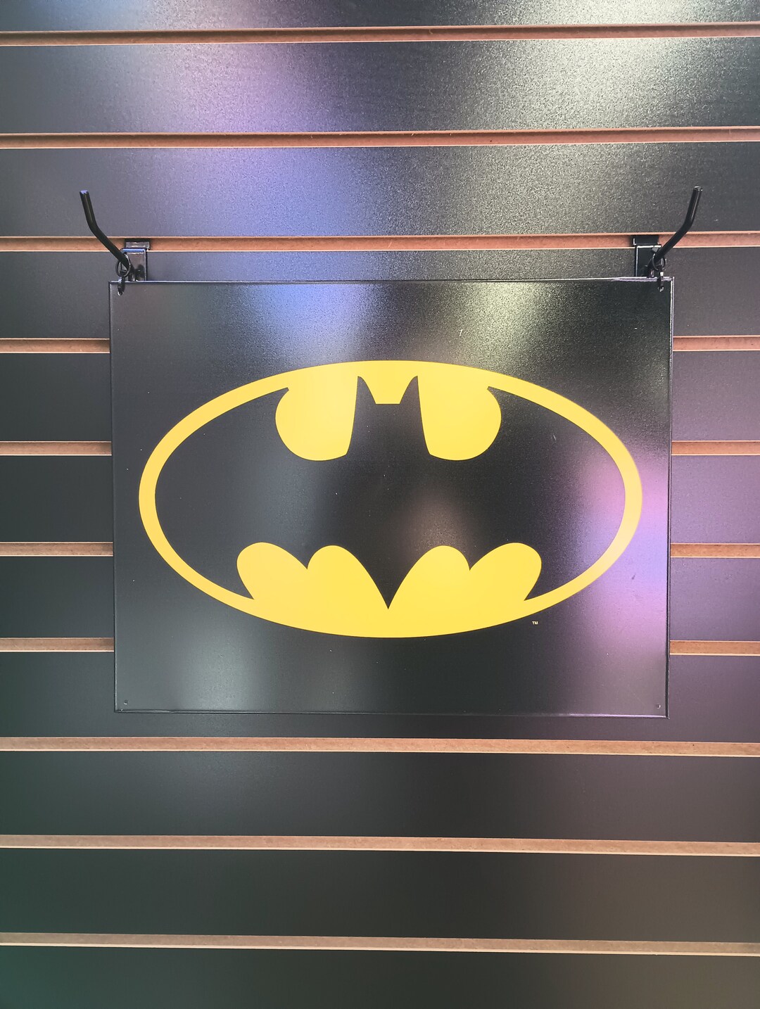 Batman Logo Metal Sign Batman Signs Super Hero Kids Party Decor Kid ...