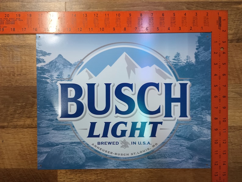 Busch Light Logo Metal Sign Busch Light Beer Signs Home Bar - Etsy