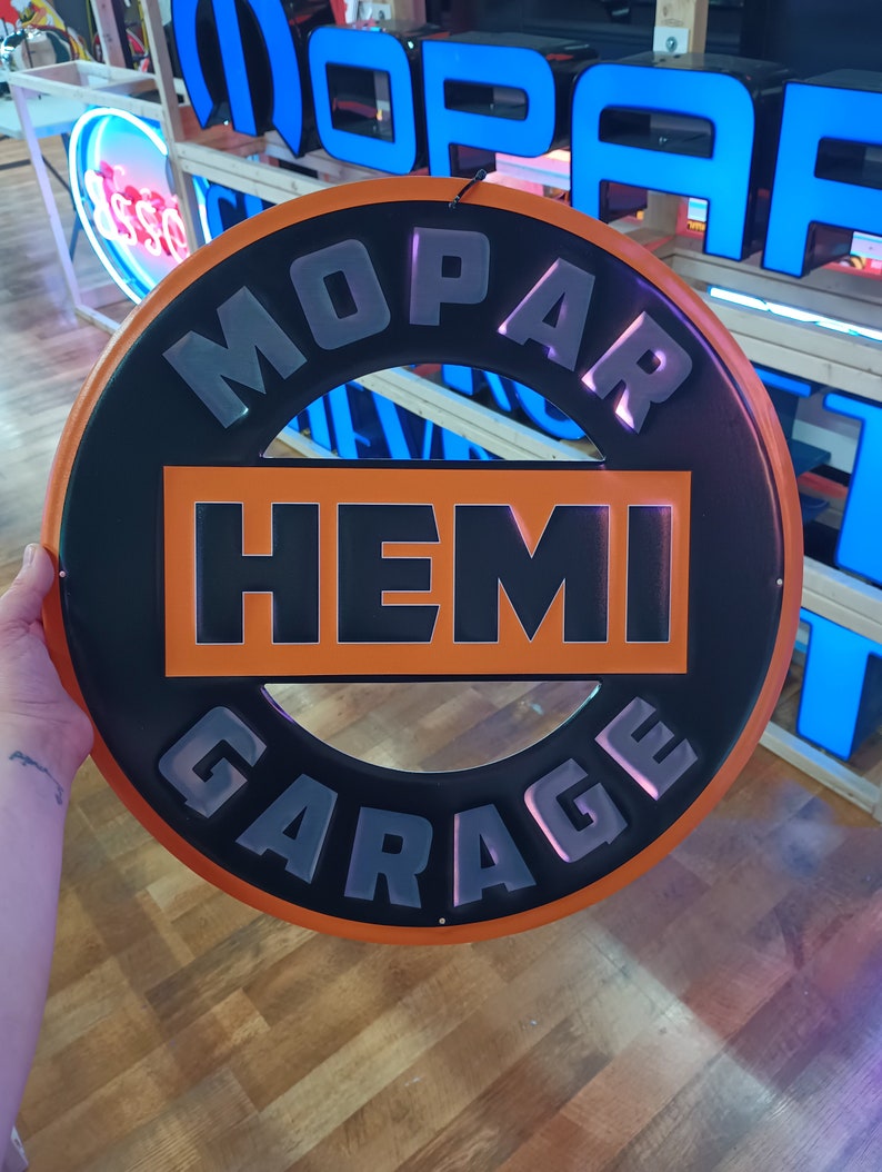 17.5 Mopar Hemi Die Cut Tin Metal Sign Mopar Signs - Etsy
