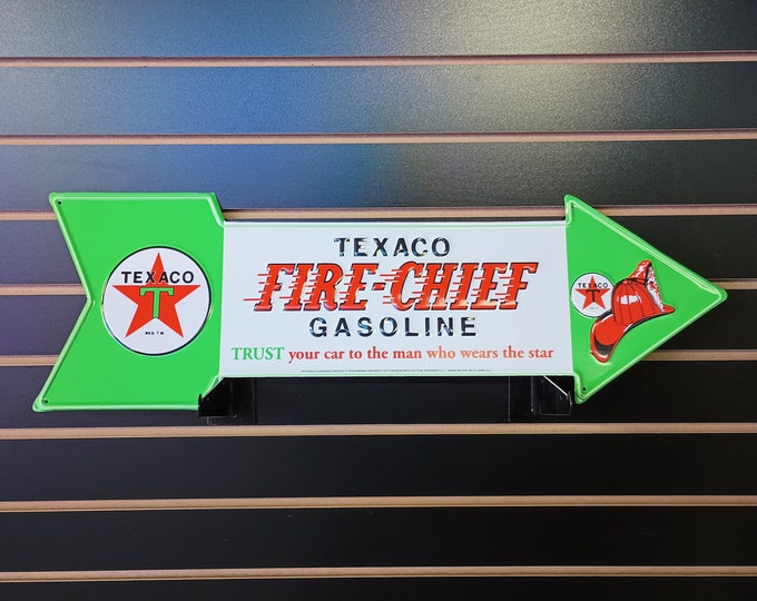 Texaco Gas Signs Texaco Fire Chief Arrow Signs for Garage Decor for Men ...