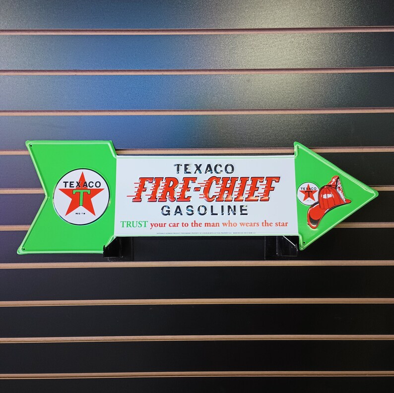 Texaco Gas Signs Texaco Fire Chief Arrow Signs for Garage - Etsy