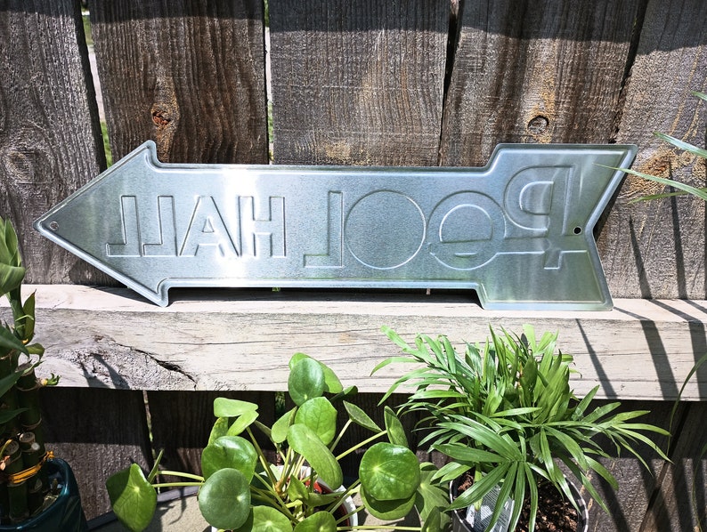 Pool Hall Arrow Sign Right Facing Arrows Tin Metal Sign - Etsy