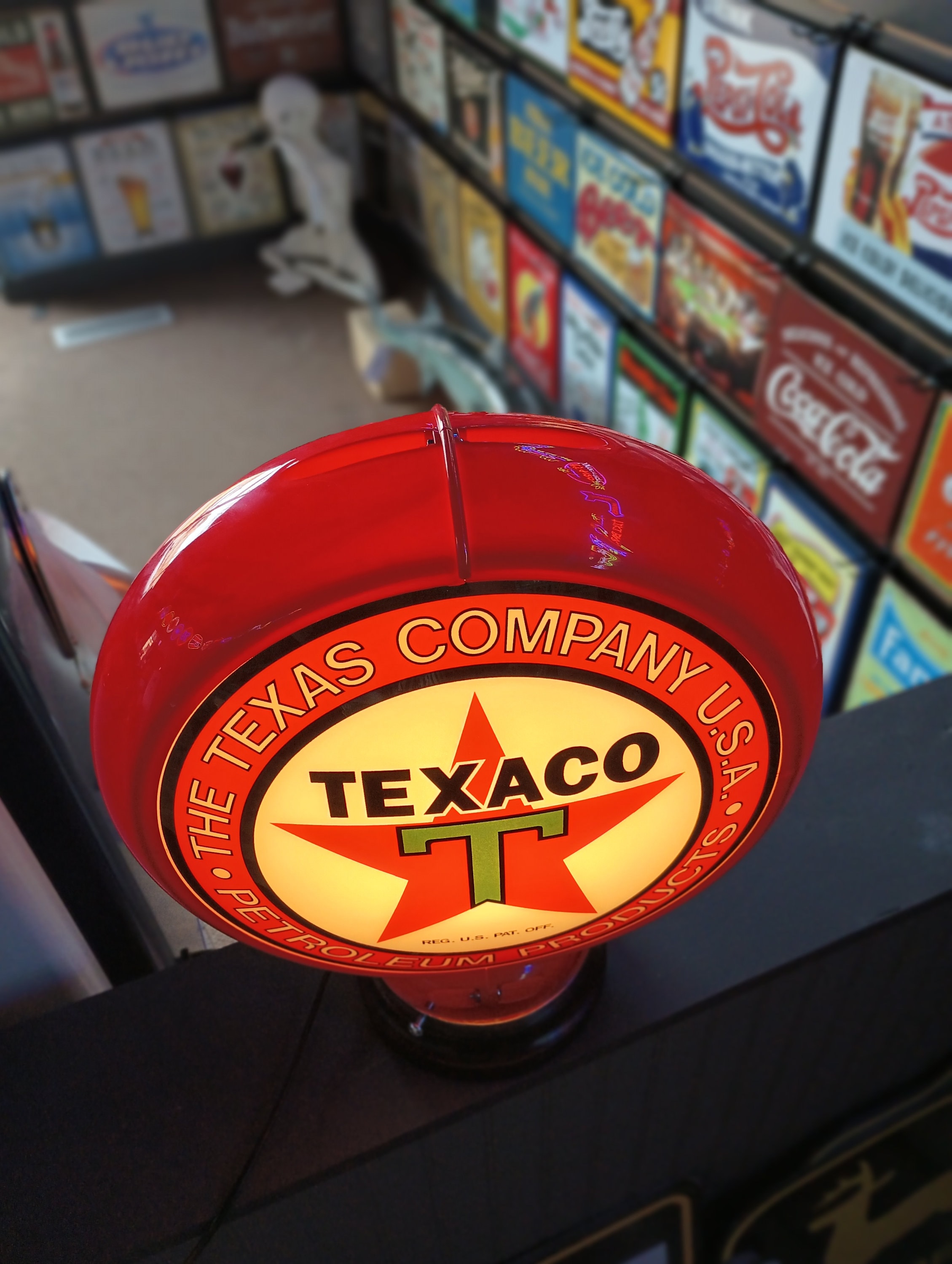 Texaco Gas Pump Globe WITH or WITHOUT Light Base Texaco Star - Etsy