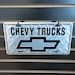 Chevy Trucks Vanity Plate Chevrolet Truck License Plates Automobilia ...