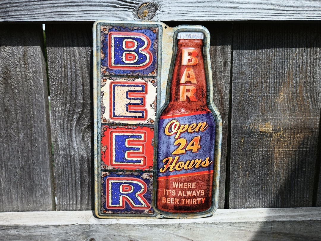 Beer Sign Home Bar Wall Decor Beer Bar Signs Garage Decor for - Etsy