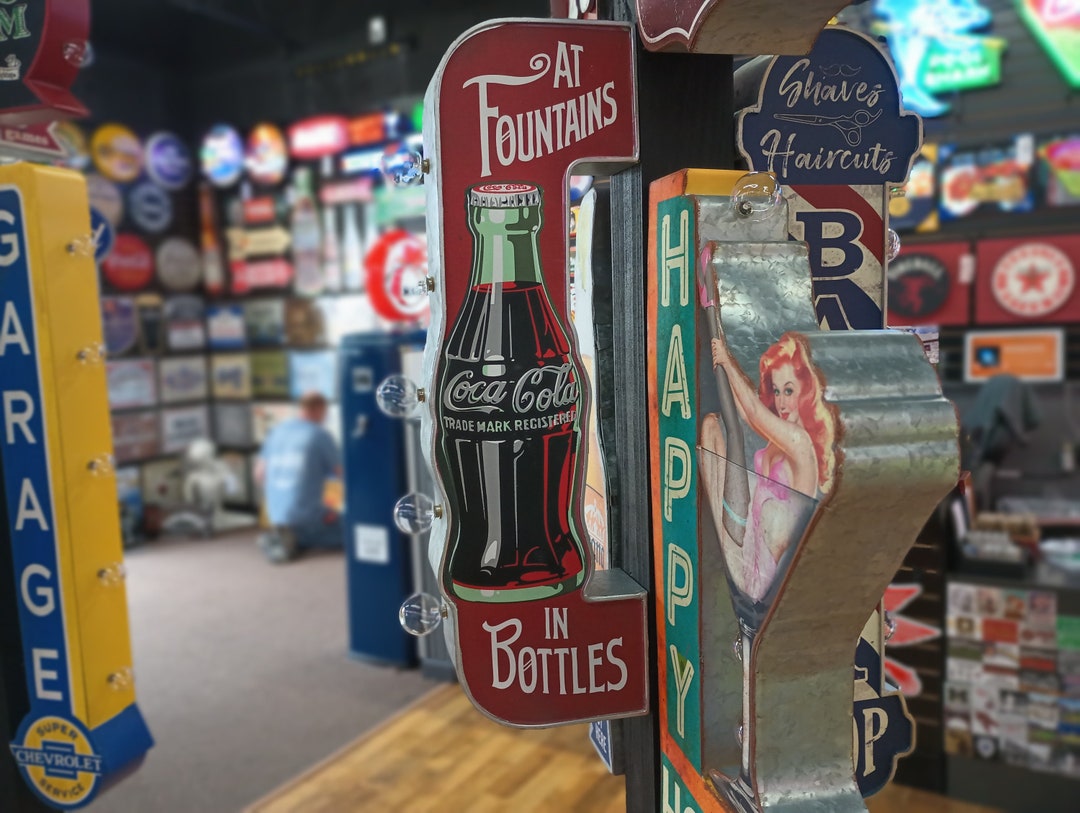 Coca Cola Sign LED Light up Double Sided Wall Decor Coke Gifts - Etsy