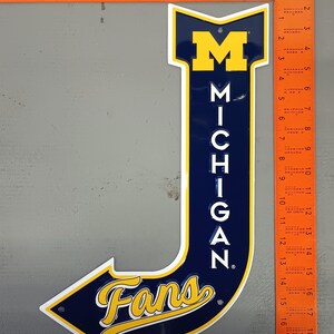 Michigan Fans Bent Arrow Sign University of Michigan Signs Ann Arbor U ...