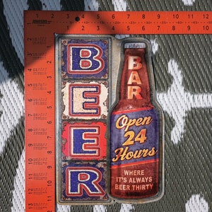 Beer Sign Home Bar Wall Decor Beer Bar Signs Garage Decor for Men Gifts ...