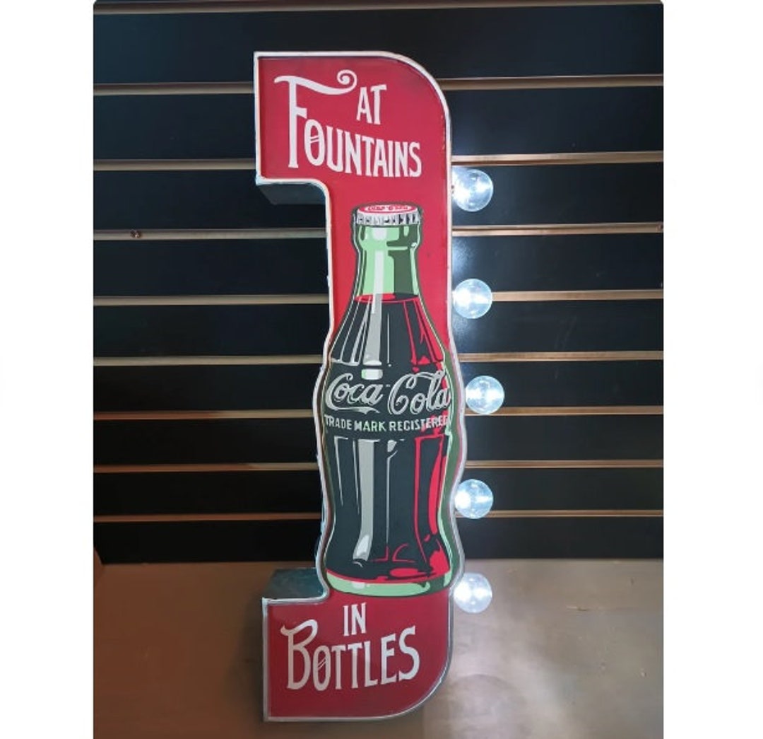 Coca Cola Sign LED Light up Double Sided Wall Decor Coke Gifts Coca ...