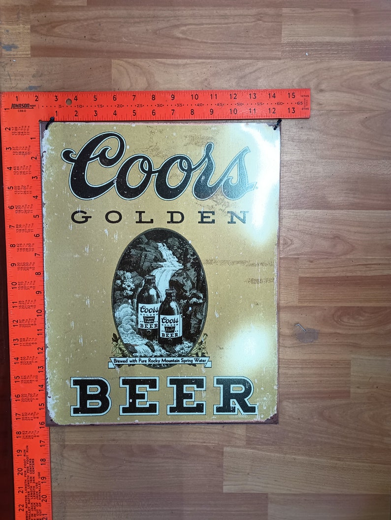 Coors Golden Beer Sign Metal Beer Advertising Signs Bar Decor - Etsy