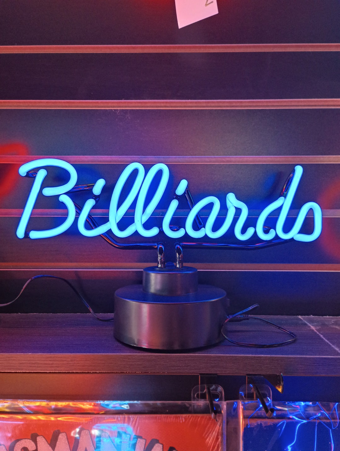 Billiards Neon Sign Billiard Signs AUTHENTIC GLASS NEON Signs Gameroom ...