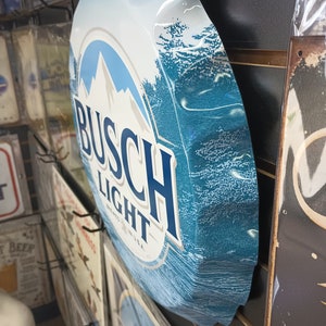 18 Busch Light Beer Bottle Cap Sign Metal Busch Light Beer Drinker ...