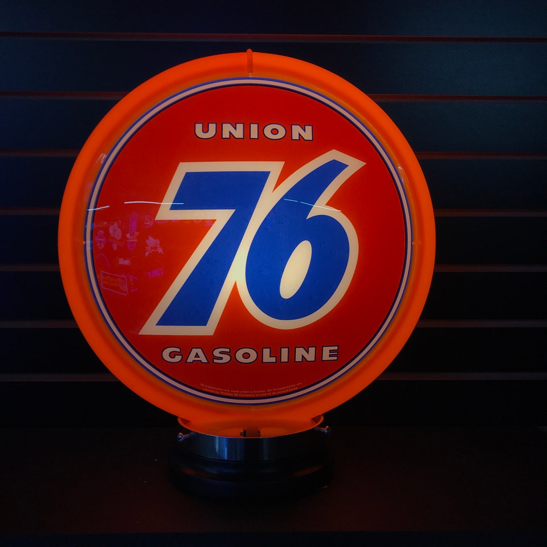 Union 76 Gas Pump Globe WITH LIGHT BASE Union 76 Gas Pumps Light up ...