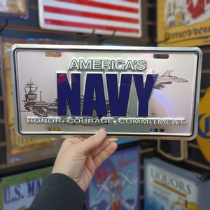 US Navy Vanity Plate United States Navy License Plate Military Veterans ...