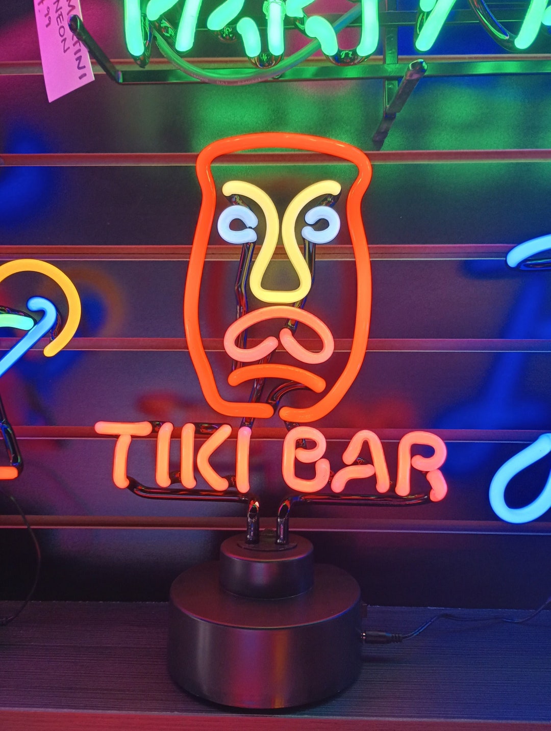 Tiki Bar Neon Sign AUTHENTIC GLASS NEON Tiki Bar Decor Tropical Home ...