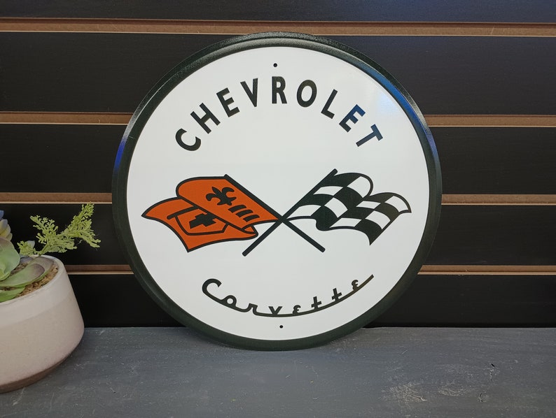 Chevrolet Corvette C1 Logo Metal Sign Chevy Corvette Signs - Etsy
