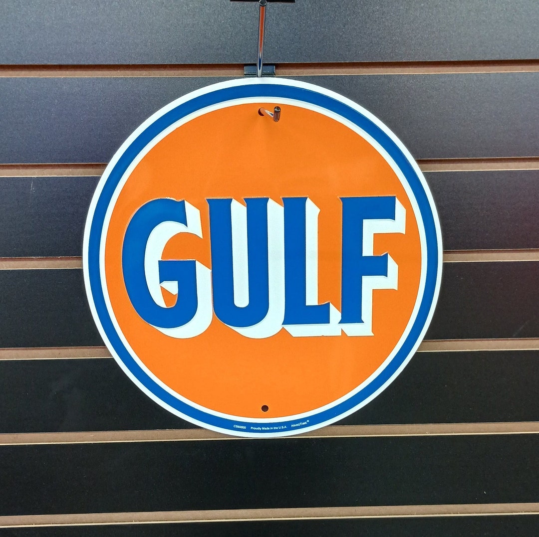 Gulf Gas Sign for Garage Signs for Men Gifts for Dad Gifts for Husband ...