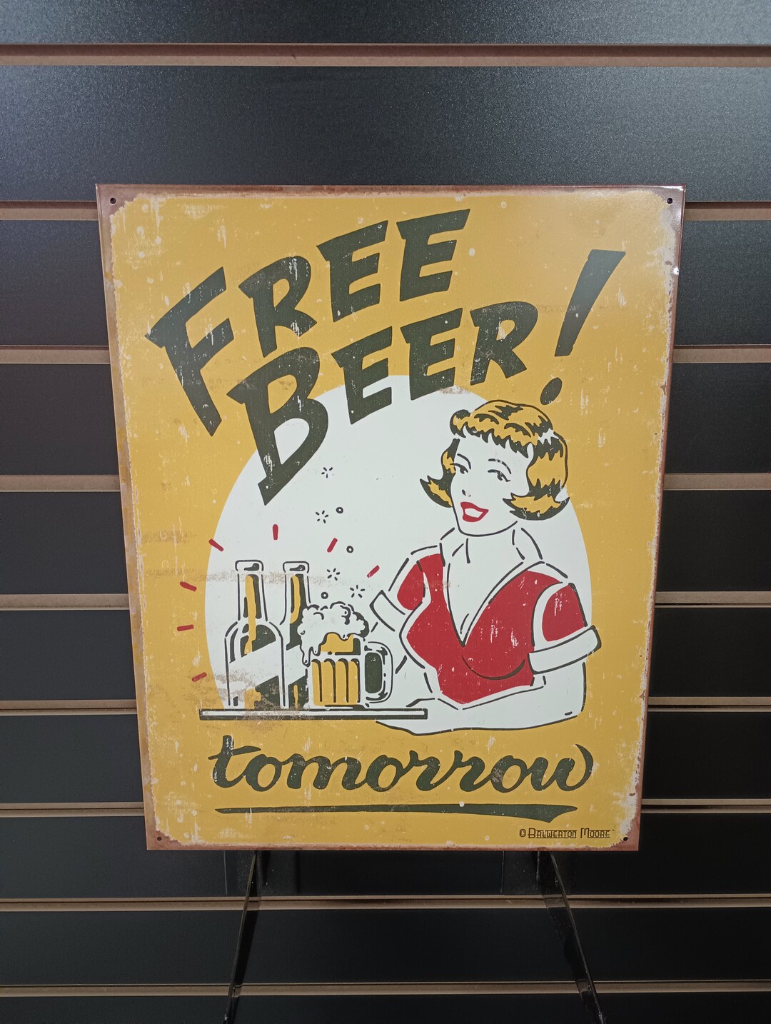Funny Beer Signs for Bar Decor Bar Signs Metal Beer Sign Free Beer ...