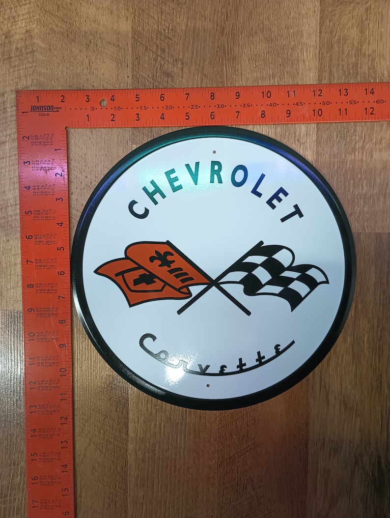 Chevrolet Corvette C1 Logo Metal Sign Chevy Corvette Signs - Etsy