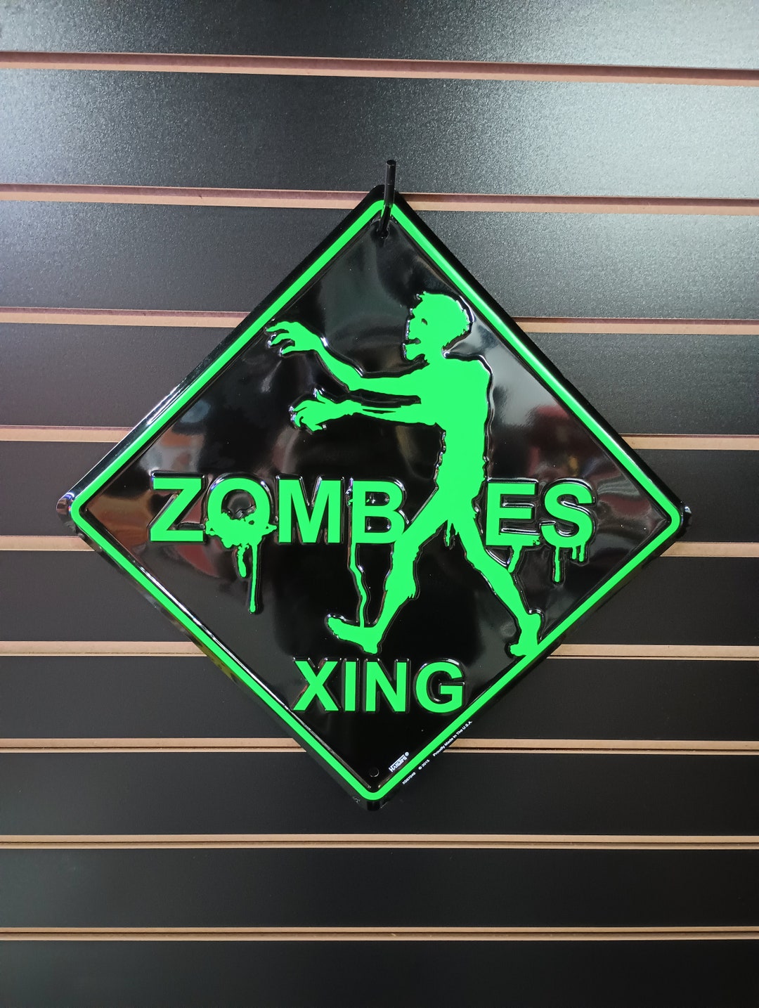 Zombie Signs Zombies Crossing Sign Outdoor Porch Halloween Decor Funny ...