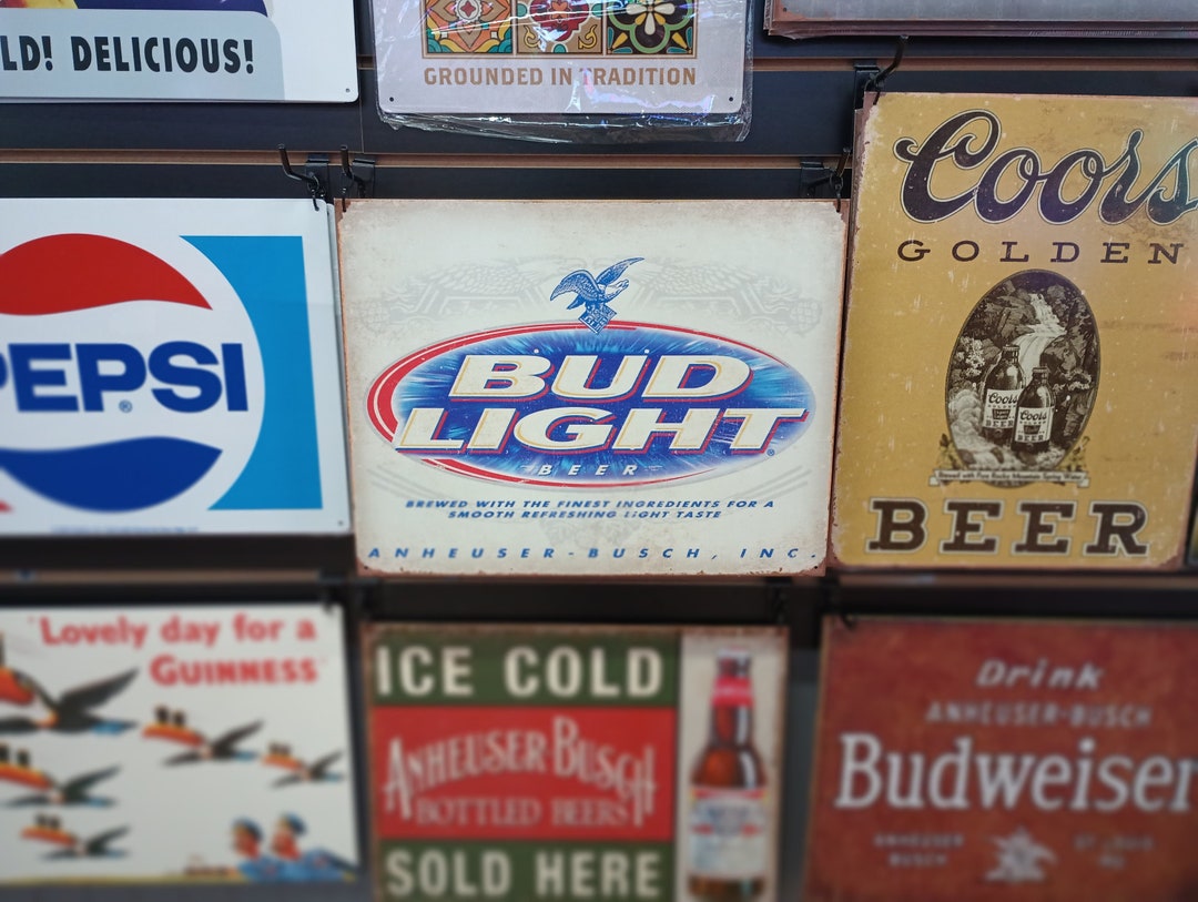 Bud Light Metal Beer Sign Bar Decor for Men Bud Light Beer Advertising ...